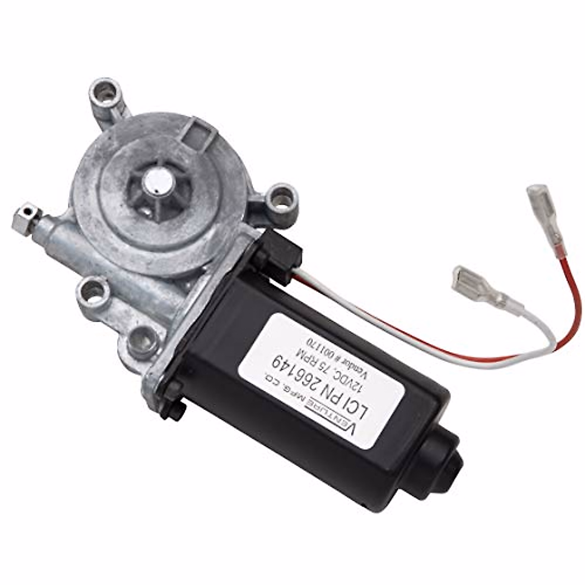 Solera Lippert Replacement Power Awning Motor with Dual Connectors, 12-Volt DC, 75-RPM, Fits Short, Flat or Pitched Awnings on 5th Wheel RVs, Travel Trailers, Motorhomes - 266149