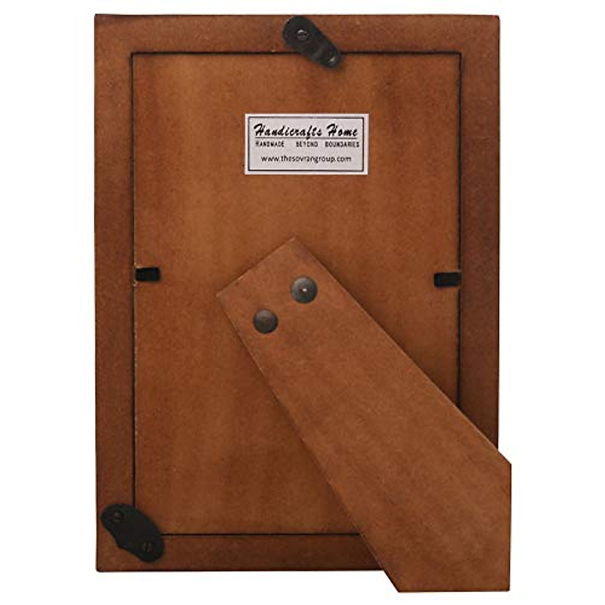 Handicrafts Home Bone Inlay Picture Frames Chic Boho Wall Décoration Photo Frame (Grey-White, 5x7 Inches)