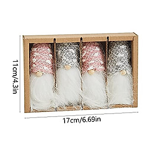 QAZIUY Christmas Ornaments Set Holiday Xmas Christmas Tree Ornament Decorations 6PCS Christmas Little Girl Old Man Snowman Pendant Children's Christmas Boxed Gift