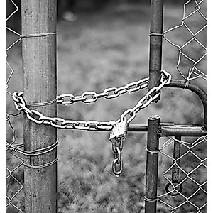 ZRruowin Gate Chain Lock for Outdoor Fence with Carabiner Stainless Steel Gate Latches Link for Horse Goat Dog Stall Supplies Wooden Fence Barn