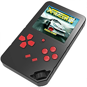 Douddy 16 Bit Handheld Game Console for Kids Adults Built in 220 HD Classic Electronic Games 3.0 Inches Screen USB Rechargeable Seniors Arcade Entertain Player (Black)