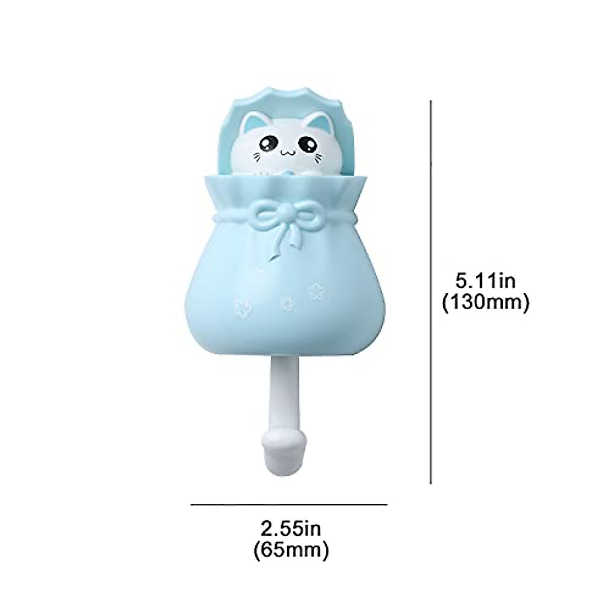 Creative Cute Cat Wall Hook Key Holder,ULemeili Cartoon Coat Wall Hooks for Hanging,Wall Mounted Adhesive Shower Hat Towel Hook,Decorative Kids Room Living Room Bathrooms Towel Hanger,Storage Rack