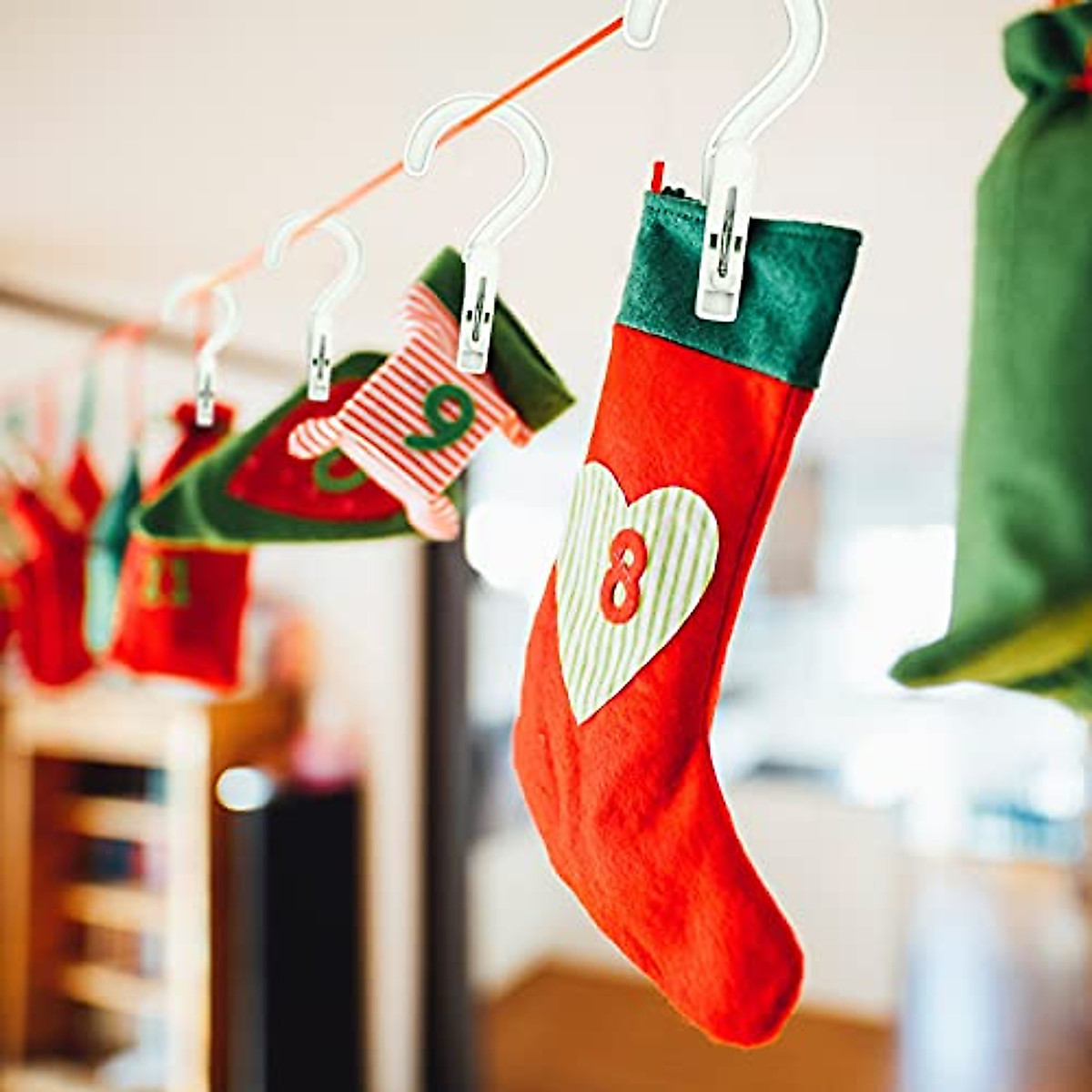 Laundry Hooks Boot Hangers Plastic Clothes Pins Hanger Clips for Bathroom Travel Portable White (12Pcs)