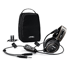 Bose A20 Aviation Headset with Bluetooth Dual Plug Cable, Black