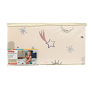 Nuby Reversible Soft Floor Mat, Foldable and Lightweight for Easy Storage and Travel, Rainbow