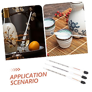 BELLIFFY 3pcs Sugar Meter Hydrometer Beer Liquid Gauges Maple Syrup Measurement Sugar Gauges Sugar Content Scale Measuring Wine Scales Wine Gauges Maple Syrup Scales Glass Transparent