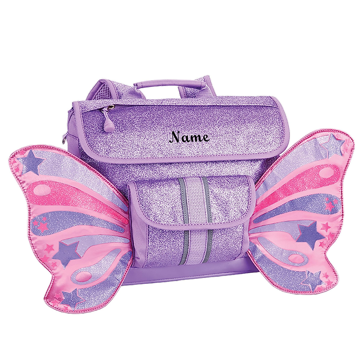 Bixbee Toddler Backpack, Purple Sparkly Butterfly Bookbag for Girls & Boys Ages 3 - 5 | Daycare, Preschool, Elementary School Bag for Kids | Easy to Carry & Water Resistant