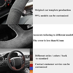 MaJher Car Hand Sewing Braid Steering Wheel Cover,for Mercedes-Benz A-Class 2013-2015 B-Class E-Class 2011-2014 CLA-Class
