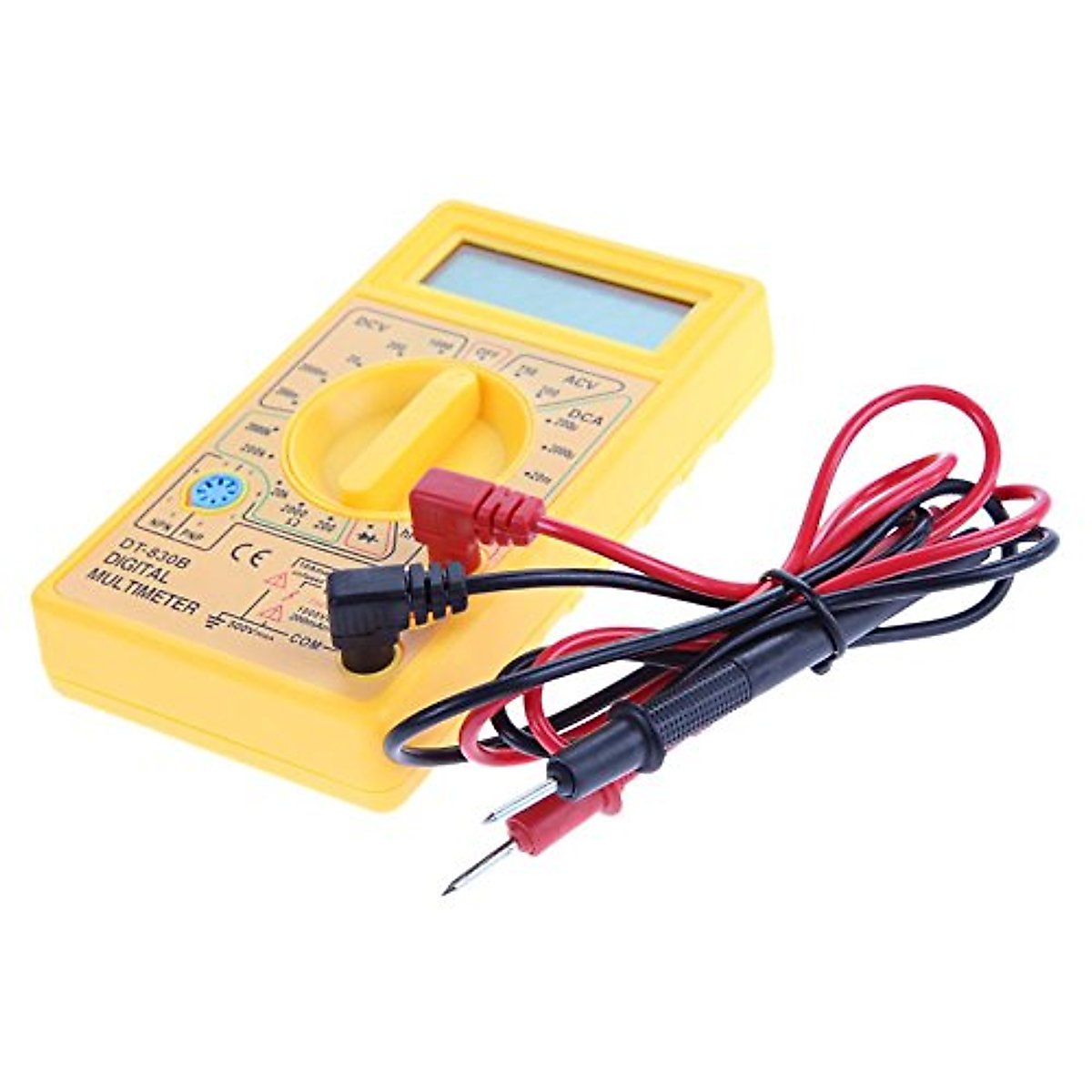 LCD Digital Multimeter Tester Meter Voltmeter Ammeter Ohm DT830B Yellow