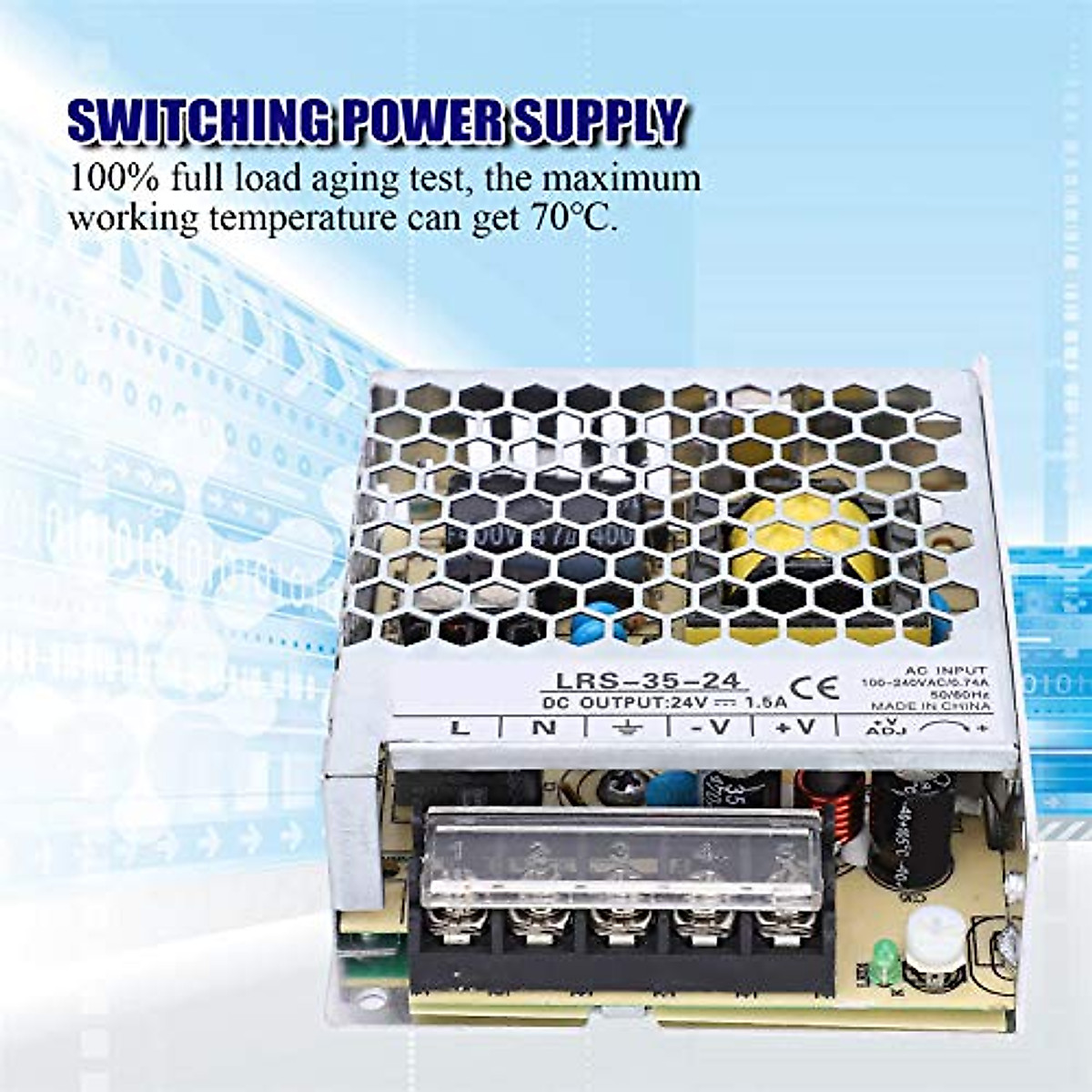 Aluminum and PCB Materials 35W Switching Power Supplies with LED Indicator for Berm Driver Accessories (LRS-35-24)