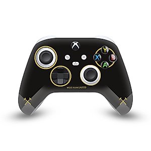 Head Case Designs Officially Licensed West Ham United FC Black & Gold Art Vinyl Sticker Gaming Skin Decal Cover Compatible With Xbox Series X/S Controller
