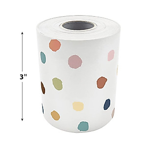 Teacher Created Resources Everyone is Welcome Painted Dots Straight Rolled Border Trim (TCR8912)