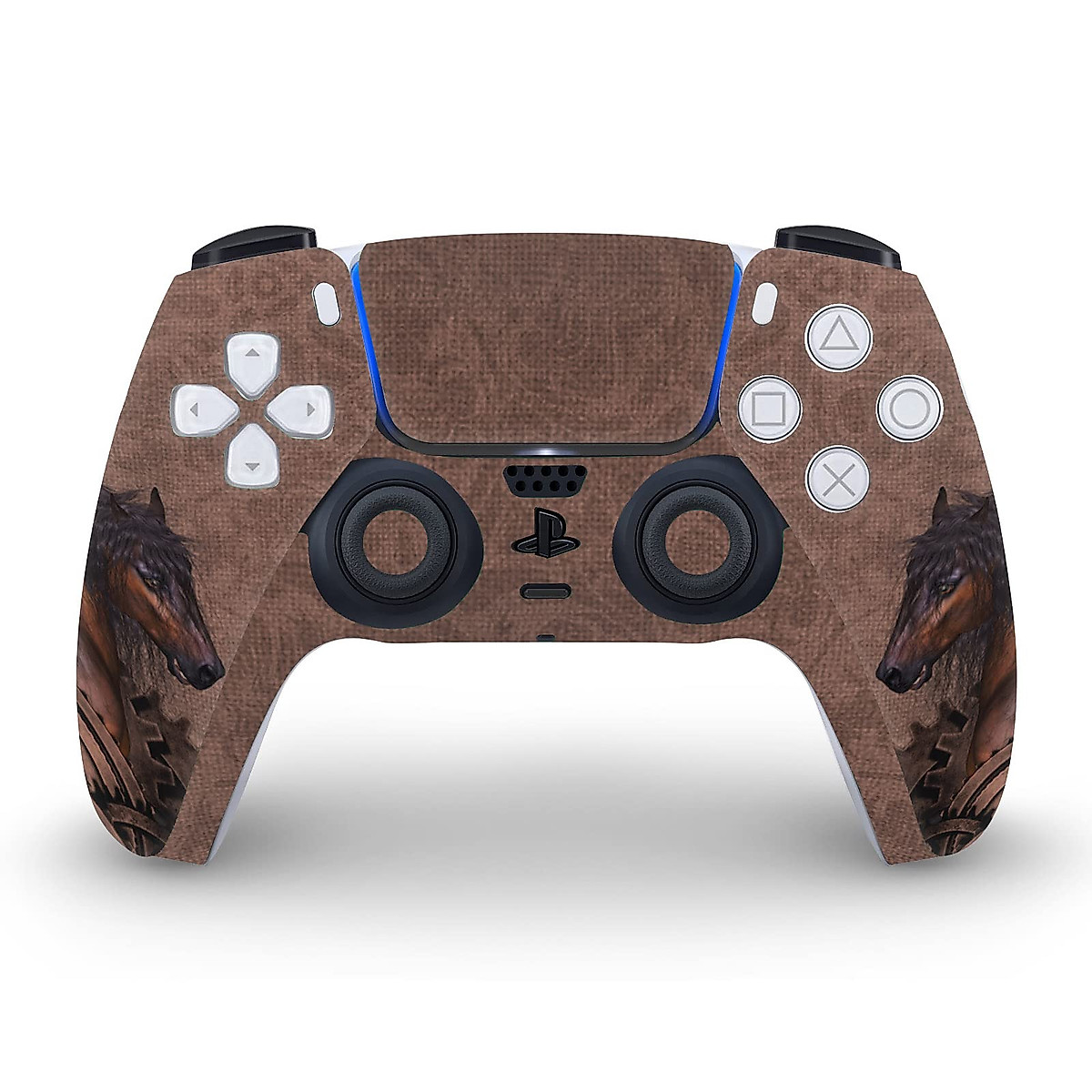 Head Case Designs Officially Licensed Simone Gatterwe Mechanical Gear Steampunk Horse Vinyl Faceplate Gaming Skin Decal Compatible with Sony Playstation 5 PS5 Disc Console & DualSense Controller