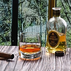 TOOWELL Old Fashioned Whiskey Glass Set of 4 Cocktails Glasses for Scotch Bourbon Liquor and Cocktail Drinks Heavy Base 9OZ Rocks Glasses Perfect for Manhattans Valentines Anniversary Day Gifts