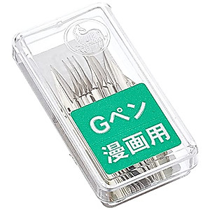 Zebra Comic G Model Chrome Pen Nib, 10 Nibs (1 Pack) (PG-6B-C-K)