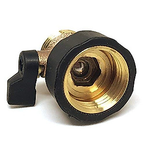 The World’s Best Water Shut Off Valve – Garden Hose Ball Valve Connector – Adjustable Shut Off, High Flow, Leak-Proof – Heavy Duty Solid Brass Watering Extender