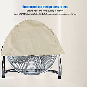 PENO Industrial Fan Cover, Dustproof Fan Cover Foldable for Outdoor Beige