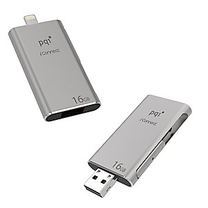 Flash Drive for iPhone iPad, iConnect[USB 3.0] [Apple MFi Certified] Apple FlashDrive Mobile Storage with Lightning Connector for iPhone, iPad, iPod Mac and Computer (16GB) (Space Gray)