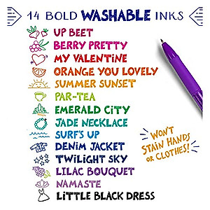 Crayola Colored Gel Pens for Kids and Adult Coloring, Washable Pens Medium Point, 14 Count