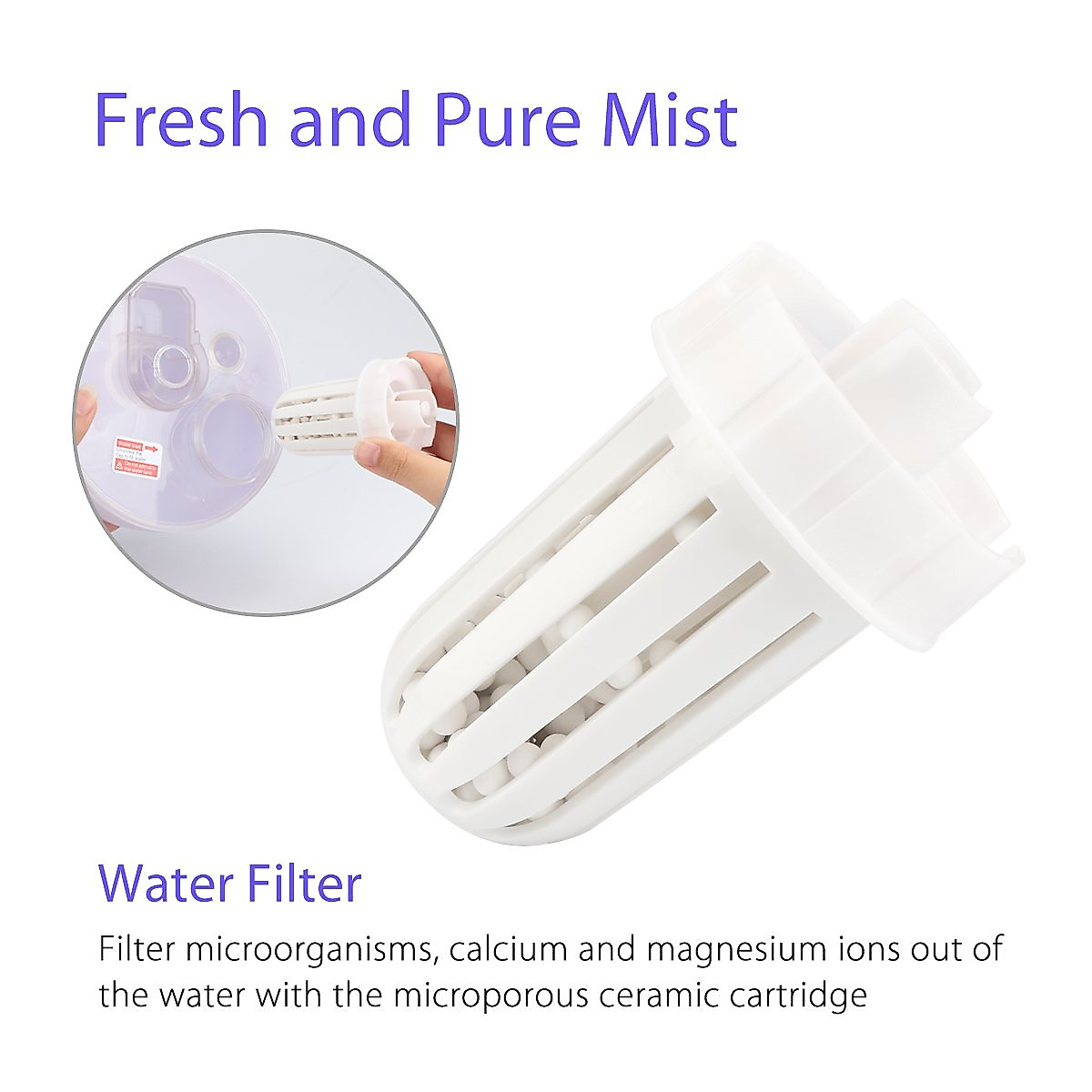 1byone Humidifiers for Bedroom 6L Cool Mist Air Ultrasonic for Plants Indoor with Essential Oils Diffuser for Baby Kids, with 7 Colour Night Light, Ultra Quiet & Easy to Clean, Auto Shut-off, Blue