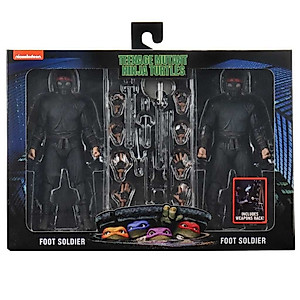 NECA 7" TMNT 1990 Movie Foot Soldier w/Weapons Rack 2 Pack Figure