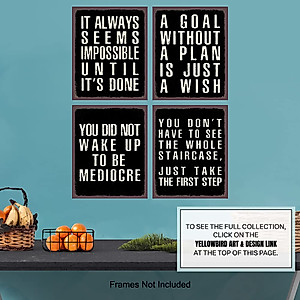 Motivation Office Wall Art & Decor - Entrepreneur Gift - Motivation Inspiration Saying - Inspirational Quotes Wall Art - Motivational Wall Art for Men - Home Office Decor - Success Motivational poster