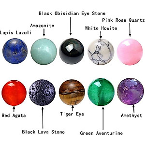 Marycan 8mm Crystal Beads for Jewelry Making, Natural Stone Healing Beads for Bracelets, Gemstone Beading & Jewelry Necklace Making DIY Kit for All People