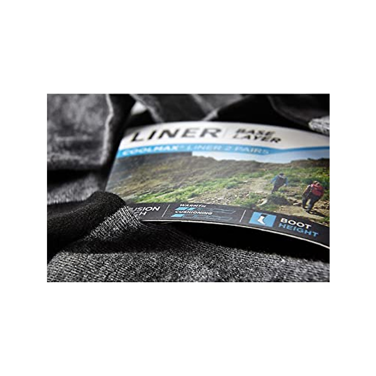 Bridgedale Men's Coolmax Base Layer Liner Socks - 2 Pack, Grey, X-Large