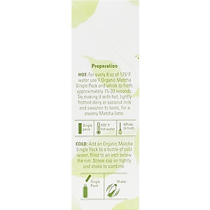 Mighty Leaf Tea, Organic Matcha Green Tea Powder - 100% Unsweetened Japanese Matcha, 12 Single Serve Packets