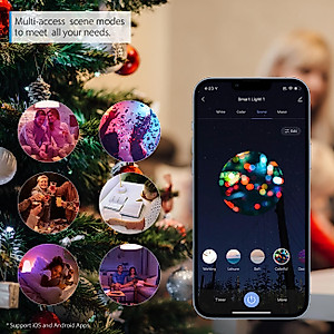 LVWIT Wi-Fi Smart Light Bulb Alexa, BR30 Smart LED, Work with Google Assistant, Smart Life App, Tuya App, 60W Equivalent, RGB Color Changing Light Bulbs (8.5W), No Hub Required, 2-Pack