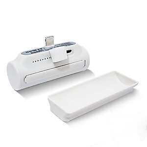 SLAJOY Small Portable Charger 5000mAh Ultra-Compact Power Bank Cute Compatible with iPhone 14/14 Pro Max/13/13 Pro Max/12/12 Pro Max/11 Pro/XS Max/XR/X/8/7/6/Plus Airpods and More,White
