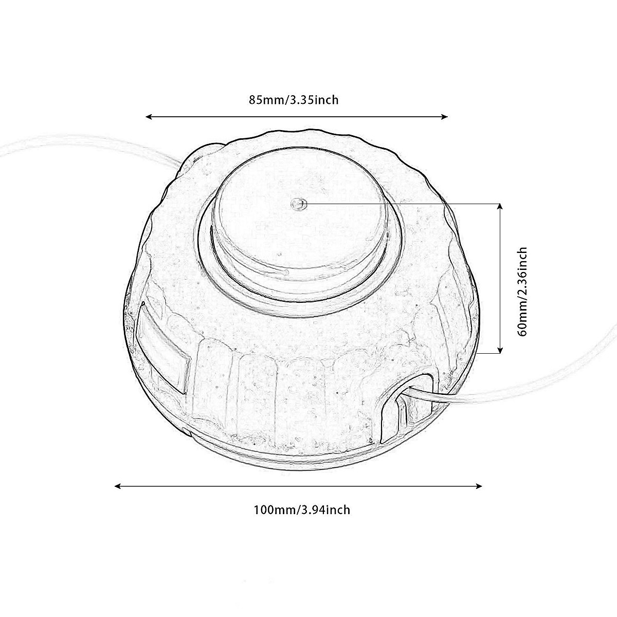 Kimsion 537419214 String Trimmer Head P25 for Poulan Pro PP025 PPB150E PPB330 & Husqvarna Specific 128CD Trimmers, Replaces 537419205
