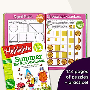 Highlights Summer Learning Pack 1st Grade-2nd Grade Workbooks, Cursive, STEAM