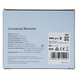 BroadLink IR/RF Smart Home Hub-WiFi IR/RF Blaster for Home Automation, TV, Curtain, Shades Remote, Smart AC Controller, Works with Alexa, Google Assistant, IFTTT (RM4 pro)