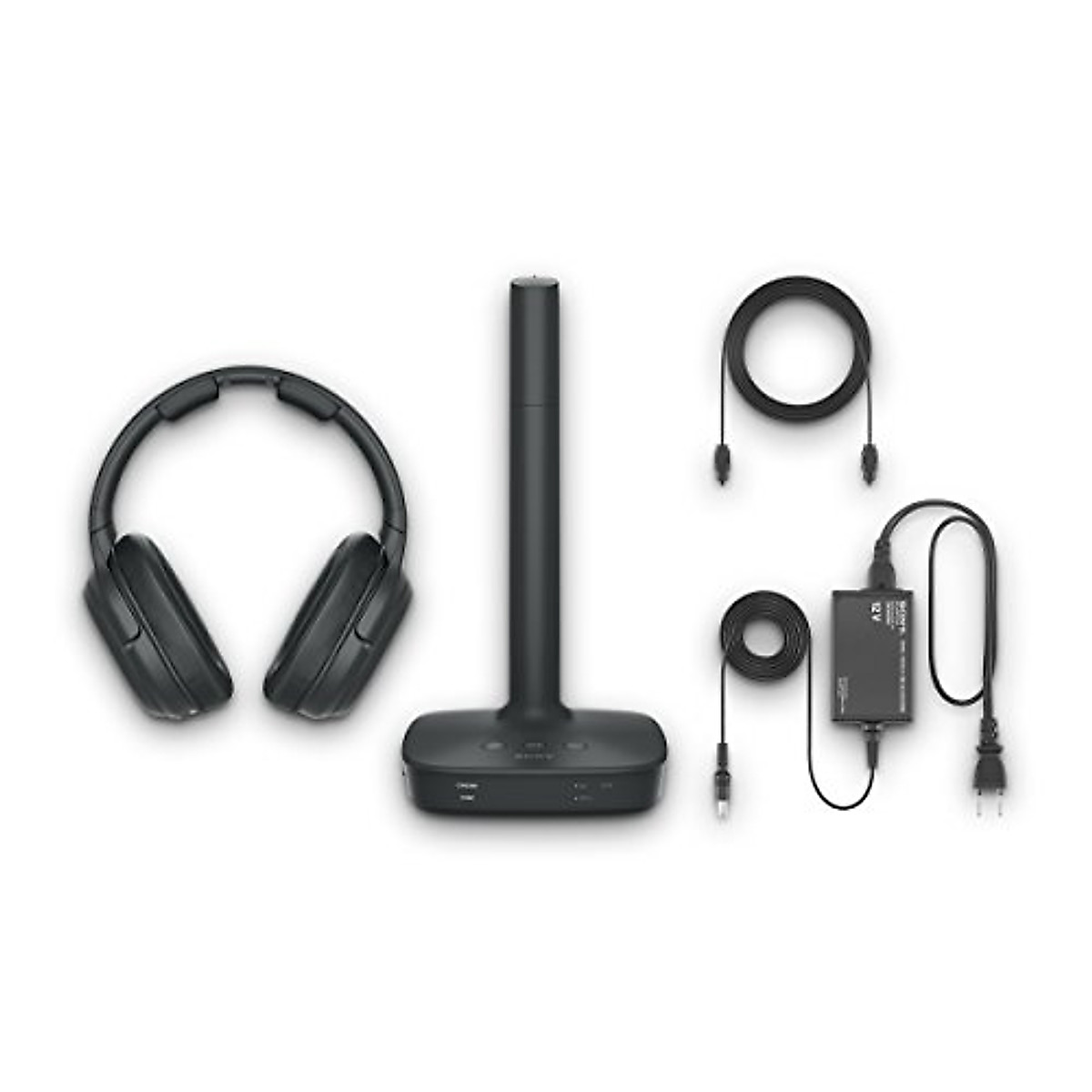 Sony L600 Wireless Digital Surround Dolby Audio Sound Overhead Headphones for Watching TV (WH-L600), Black, 2.1