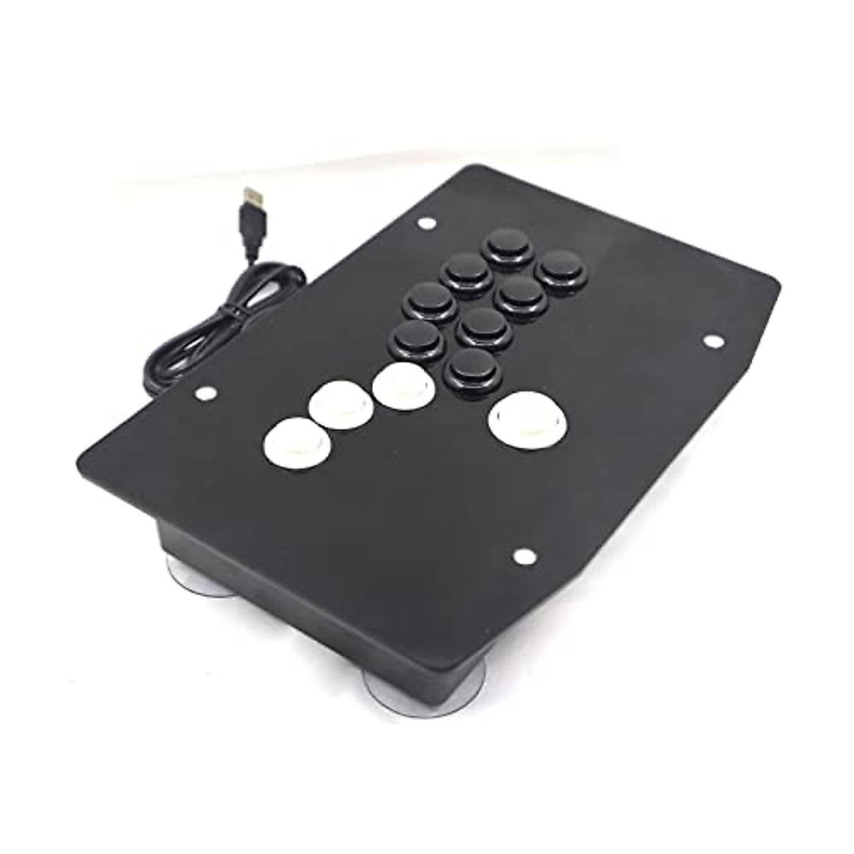 DIACCO J500B All Buttons Style Arcade Joystick Fight Stick Game Controller for PC USB (Color : Red and Black)