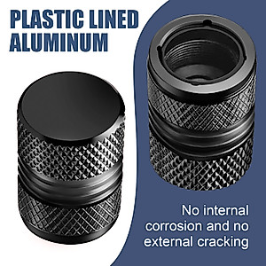 Tire Valve Stem Caps for Car Tires Air Caps Cover 8 Pack Corrosion Resistant Premium Alloy Leak-Proof Universal for SUV Truck Motorcycle Bike Black