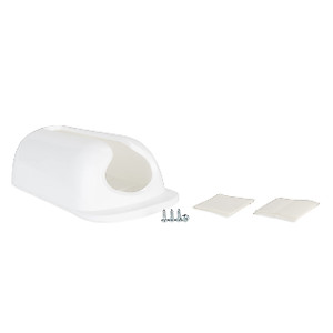 Camco Pop-A-Bag | Features a Compact Design that Conveniently Stores and Dispenses Reusable Plastic Grocery Bags inside RVs, Campers, Boats, Home, and Office | Polymer, White (57061)