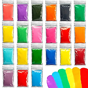 3 otters Colored Sand for Crafts, Art Sand Kit for Kid, Assorted Colors Sand for Sand Art, Supplementary Sand Art Painting, Vase Filler, Art Refill Kit (21 Bags, 4.63Lb Total)