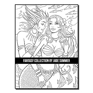 Fantasy Collection: An Adult Coloring Book with 100+ Incredible Coloring Pages of Mermaids, Fairies, Vampires, Dragons, and More!