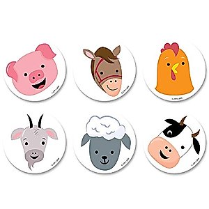 Creative Teaching Press Farm Friends Farm Faces 3" Designer Cut-Outs (10233)