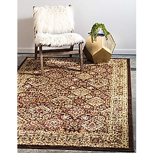 Unique Loom Voyage Collection Traditional Oriental Classic Intricate Design Area Rug, 3' 3" x 5' 3" Rectangle, Brown/Cream