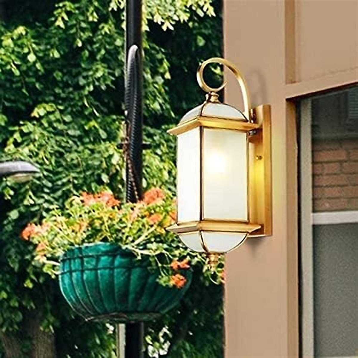 Outdoor Wall Light Fixtures All Bronze European Retro Lighting Outdoor Waterproof E27 Fixed Lamp Exterior Wall Lamp Copper Villa Garden Lamp Home Door Balcony Terrace Wall Light Wall Aisle Door Bracke