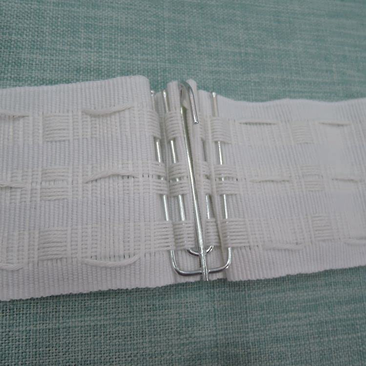 MJMP Curtain Pleating Tape 6 Yards White British Style, Perfect for Making Home Decor Projects.(6 yard 2.8 inch)