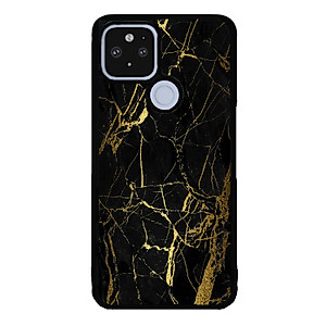 Black and Gold Marble Black Rubber Phone Case Compatible With Google Pixel 8 Pro, 8a, 8, 7a, 7, Pixel 7 Pro, 6a, Pixel 6 Pro, 6, 5, 4a 5G, 4a 4G, 4, 4 XL, 3a, 3a XL, 3, 3 XL, 2 XL, 2
