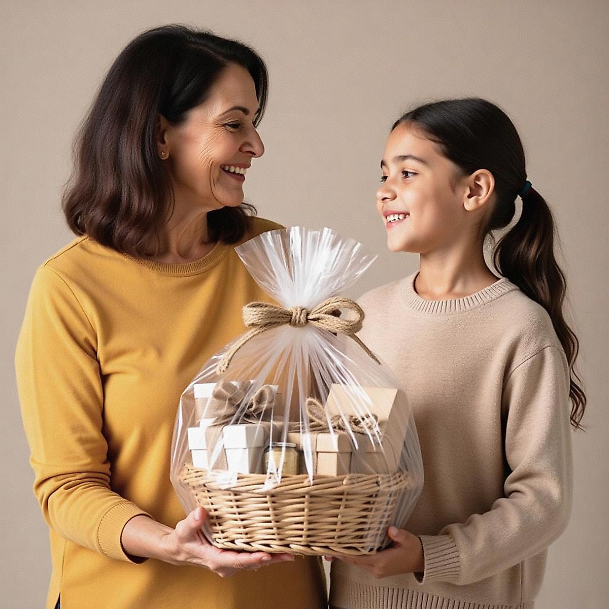 Morepack Cellophane Bags,18x30 Inch 20PCS Cellophane/Cello Wrap for Gift Baskets, Clear Basket Bags