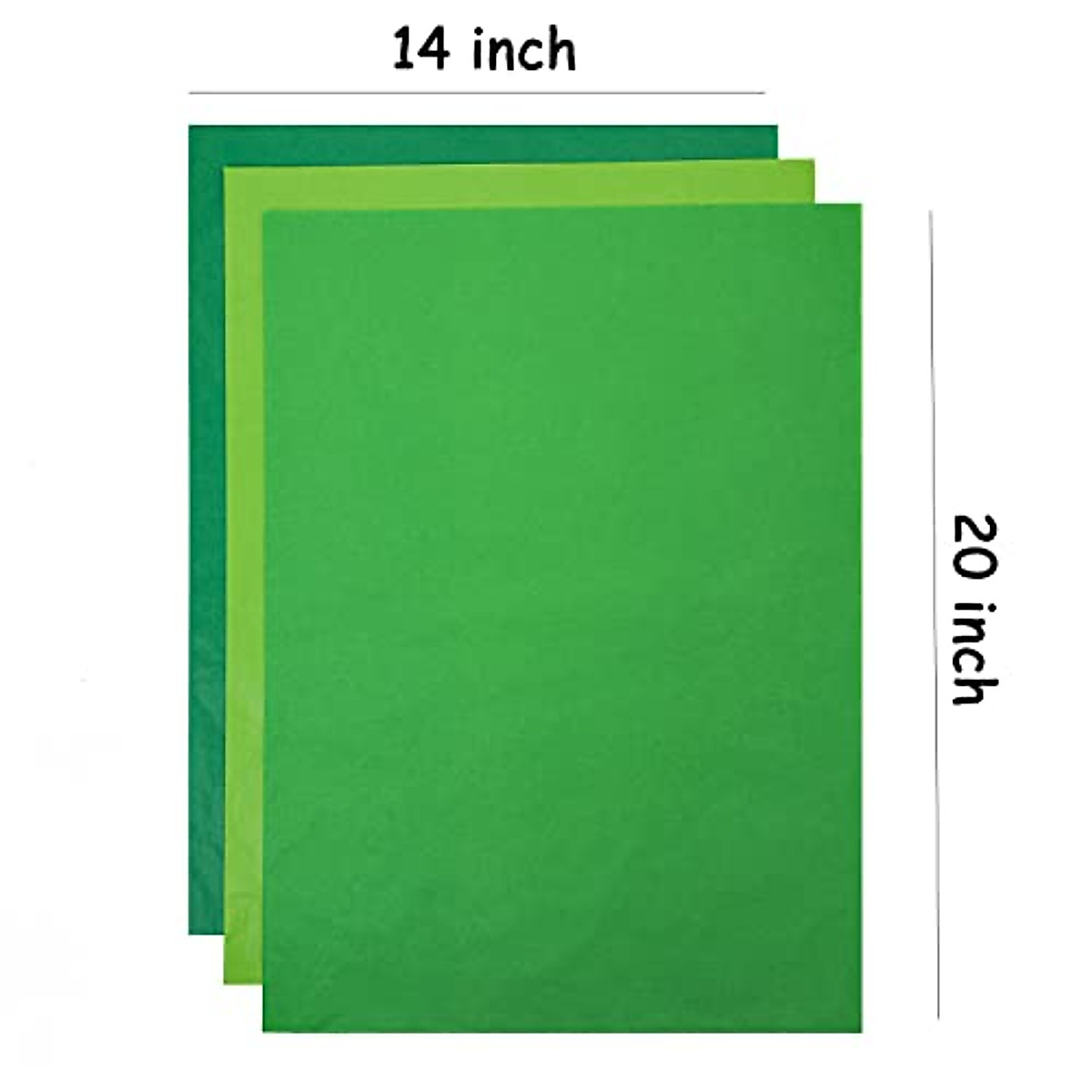 360 Sheets Green Tissue Paper 20 x 14 Inch Wrapping Paper Art Paper for St. Patrick's Day Wedding Birthday Holiday Decor (Green Series)