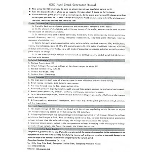 Hand Crank Generator Portable Emergency Hand Power USB Charging Generator Outdoor Multifunction Manual Crank Generator for Travel Camping Hiking Survial