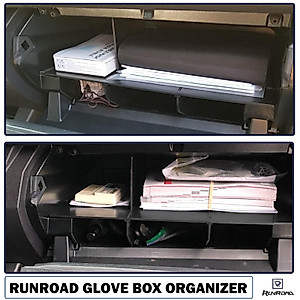 RUNROAD Glove Box Organizer Compatible with Toyota Tacoma 3rd Gen 2016-2022 2021 2022 2023 Accessories, Insert Tray ABS Materials Dividers Storage Box Glove Compartment Accessories