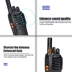 Retevis H-777 2 Way Radios, Walkie Talkies for Adults, Rechargeable Long Range Two Way Radio, Shock Resistant, Short Antenna for Business Education(10 Pack)